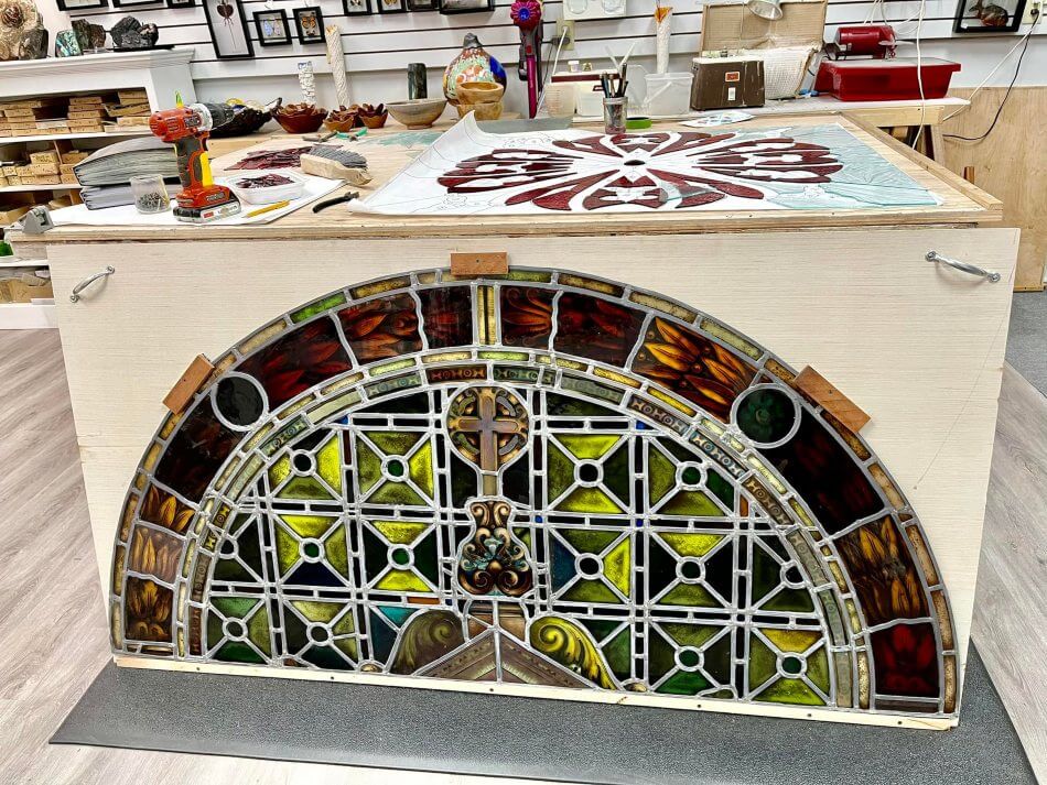 1800s Stained Glass Panel Restoration - Michaelé Rose Watson